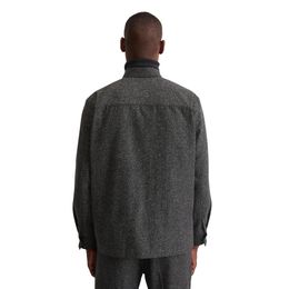 Marc O'Polo MARC O'POLO Herren Hemdjacke, grau, Gr. M, Obermaterial: 50% Schurwolle, 30% Polyester, 20% Baumwolle, Jacken, Overshirt aus Woll-Mix, lockere Form,