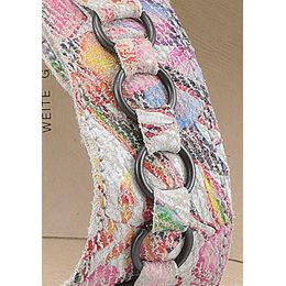 Waldl&auml;ufer WALDL&Auml;UFER Damen Sandale "GARDA", Gr. 5, bunt, Veloursleder, gebl&uuml;mt, Schuhe, Sommerschuh, Klettschuh, Sandalette in Bequemweite G (= weit)