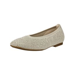 Gabor Damen Ballerina "Gabor Ballerinas Textil", Gr. 41, beige, Textil, Schuhe