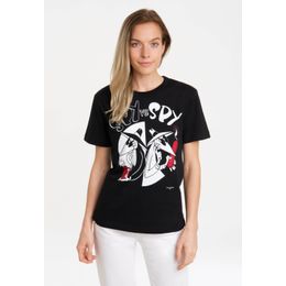 logoshirt Damen T-Shirt "Mad - Spy vs. Spy", schwarz, Gr. L, unifarben, 100% Baumwolle, Shirts, mit lizenziertem Print