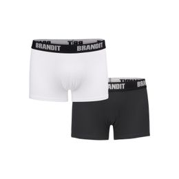 Brandit Herren Boxershorts "Brandit Herren Boxershorts Logo 2er Pack", Gr. XXXL, schwarz-wei&szlig;, 95% Baumwolle, 5% Elasthan, Unterhosen