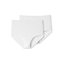 Schiesser Damen Maxislip "95/5", Gr. 40, wei&szlig;, Single Jersey, Obermaterial: 95% Baumwolle, 5% Elasthan, unifarben, Unterhosen, mit flachen N&auml;hten