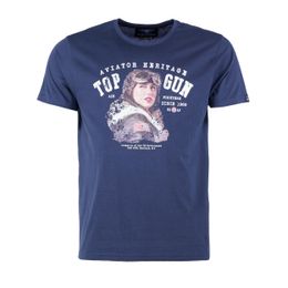 Top Gun Herren T-Shirt "TG20213028", blau, Gr. L, Obermaterial: 100% Baumwolle, Shirts