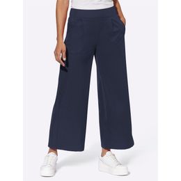Casual Looks Damen Culotte, blau, Gr. 40, unifarben, 100% Polyester, Hosen