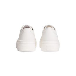 Tommy Jeans Damen Plateausneaker "TJW FLATFORM SNEAKER LTR", Gr. 39ecru, Leder, Lederimitat, unifarben, Schuhe, Halbschuh, Schn&uuml;rschuh, Freizeitschuh