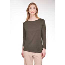 Damen 3/4-Arm-Shirtdesert taupe, Gr. 44, STREET ONE STUDIO, unifarben, Web, 50% Modal, 50% Baumwolle, Shirts, Jersey
