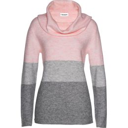 bonprix Damen Rollkragenpullover "Rollkragenpullover", rosa, Gr. 40, Obermaterial: 68% Polyacryl, 30% Polyester, 2% Elasthan, Pullover, mit