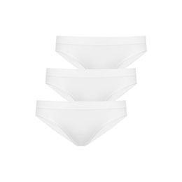 Jockey Damen Slip "Slip Seamfree Bikini Slips 3P 3er Pack", Gr. S, wei&szlig;, Obermaterial: 93% Polyamid PA. 7% Elasthan EL., Unterhosen