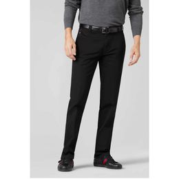 MEYER Herren Chinos "Roma", schwarz, Gr. 32, unifarben, 97% Baumwolle, 3% Elasthan, Hosen, mit Stretch-Dehnbund aus weicher Baumwollmischung
