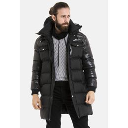 Cipo & Baxx CIPO & BAXX Herren Winterjacke "Jacke", schwarz, Gr. L, unifarben, 100% Polyester, Jacken, mit Kapuze
