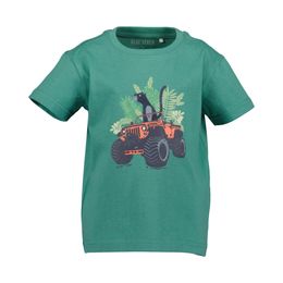 Blue Seven Jungen T-Shirttanne, Gr. 104, bedruckt, unifarben, Single Jersey, Obermaterial: 100% Baumwolle, Shirts, mit unterschiedlichen Motiven