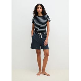 Marc O'Polo MARC O'POLO Damen Shorty "Mix N Match Cotton Pyjama Set Short", Gr. Lschwarz navy gestreift, Jersey, Obermaterial: 100% Baumwolle, Homewear-Sets, mit