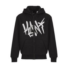 Karl Kani M&auml;dchen Kapuzenpullover "Karl Kani KC251-006-1 Kani Tag Os Zip Hoodie Junior"schwarz, wei&szlig;, Gr. 110, mehrfarbig, 70% Baumwolle, 30%