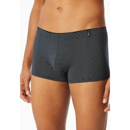 Schiesser Herren Boxer "Long Life Soft", Gr. 9, blau, Single Jersey, Obermaterial: 85% Modal, 10% Elasthan, 5% Polyester, Unterhosen, ohne Eingriff,