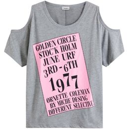 bonprix Damen T-Shirt, grau, Gr. 44, Obermaterial: 50% Baumwolle, 50% Polyester, Shirts, lockere Passform, Halbarm-Design, Cut-Outs an den Schultern