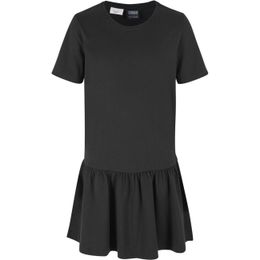 Urban Classics M&auml;dchen Shirtkleid "Urban Classics Damen Girls Valance Tee Dress"schwarz, Gr. 110, unifarben, 100% Baumwolle, Kleider