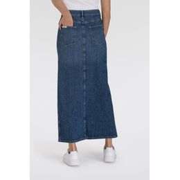 MAC Damen Maxirock "MAXI SKIRT"night sky used, Gr. S, unifarben, Denim/Jeans, Obermaterial: 99% Baumwolle, 1% Elasthan, R&ouml;cke, im Five-Pocket Style