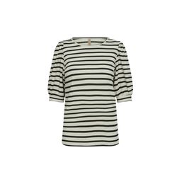 soyaconcept Damen Kurzarmhemd "Soya Concept T-shirt SC_MILDRED"9999c schwarz combi, Gr. XS, Obermaterial: 61% Polyester, 34% Baumwolle, 5% Elasthan,