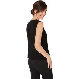 Damen Tanktop "Shine aus Microfaser", schwarz, Gr. 44, HERMANN LANGE Collection, unifarben, Web, Obermaterial: 100% Polyester, Tops, in lockerer
