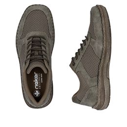 Rieker Herren Slip-On Sneaker, Gr. 46, grau, Lederimitat, Mesh, Schuhe, Freizeitsneaker, Halbschuh, Schlupfschuh mit Gummizug