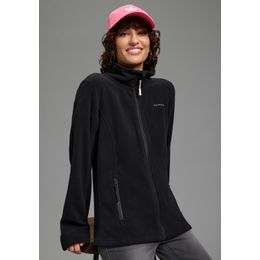 Damen Fleecejacke, schwarz, Gr. 36, OCEAN SPORTSWEAR, Fleece, Obermaterial: 100% Polyester, Jacken, aus weichem Fleece-Material, unifarben, mit