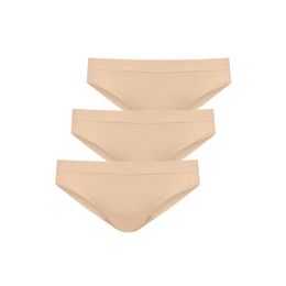 Jockey Damen Slip "Slip Seamfree Bikini Slips 3P 3er Pack", Gr. M, beige, Obermaterial: 93% Polyamid PA. 7% Elasthan EL., Unterhosen
