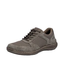 Rieker Herren Slip-On Sneaker, Gr. 41, grau, Lederimitat, Mesh, Schuhe, Freizeitsneaker, Halbschuh, Schlupfschuh mit Gummizug