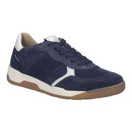 Josef Seibel Damen Keilsneaker "Arleen 01", Gr. 42, blau, Leder, Veloursleder, kontrastfarbene Details, Schuhe, Freizeitschuh, Halbschuh, Schn&uuml;rer,