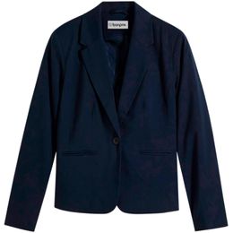 bonprix Damen Jackenblazer "Blazer", blau, festlich, Gr. 46, Obermaterial: 76% Polyester, 22% Viskose, 2% Elasthan. Futter: 100% Polyester, Blazer,