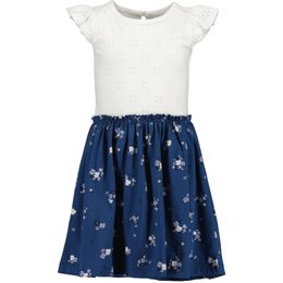 Blue Seven M&auml;dchen Jerseykleid "M&auml;dchen Kleid mit Blumen", blau, Gr. 110, 100% Baumwolle, Kleider