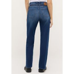 Angels Damen 5-Pocket-Jeans "Liz City"mid blau used, Gr. 44, Denim/Jeans, Obermaterial: 89% Baumwolle, 8% Polyester, 3% Elasthan, Jeans, mit G&uuml;rtel,
