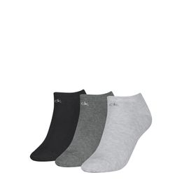 Calvin Klein Damen Sneakersocken "CK WOMEN SNEAKER", Gr. 35grau melange, Baumwollmischung, Socken, schmales Rippenb&uuml;ndchen, Cotton-Mix, elastisch