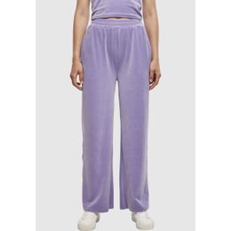 Urban Classics Damen Stoffhose "Urban Classics Damen", lila, Gr. M, unifarben, 93% Polyester, 7% Elasthan, Hosen