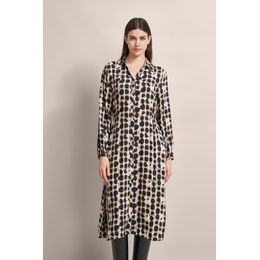 Bugatti Damen Blusenkleid, schwarz, Gr. 42, unifarben, 100% Viskose, Kleider, mit leichter Taillenraffung