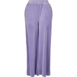 Urban Classics Damen Stoffhose "Urban Classics Damen", lila, Gr. XS, unifarben, 93% Polyester, 7% Elasthan, Hosen