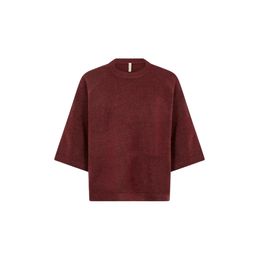 soyaconcept Damen Strickpullover "Soya Concept Sweater SC_ORLEAN"94850 dunkelrot mel, Gr. L, Obermaterial: 74% Polyacryl, 24% Polyester, 2% Elasthan,