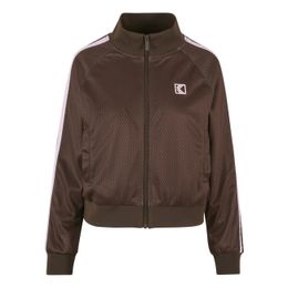 Karl Kani Damen Trainingsjacke "Karl Kani Og Mesh Trackjacket"schwarz braun, pink, Gr. XS, mehrfarbig, 100% Polyester, Jacken