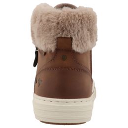 Mustang Shoes Damen Winterboots "Kalua", Gr. 36, braun, Lederimitat, Textil, Schuhe, Plateausneaker, Winterboots mit Rei&szlig;verschluss