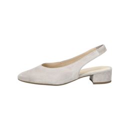 Gabor Damen Slingpumps "Gabor Pumps Leder", Gr. 38hellgrau, Leder, Schuhe