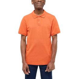 Poloshirt Mustang "Style Palco", Herren, Gr. L, burn ochre, Piqu&eacute;, Obermaterial: 100% Baumwolle, unifarben, normal h&uuml;ftbedeckend, Rundhals, Shirts, mit Logo-Stickerei