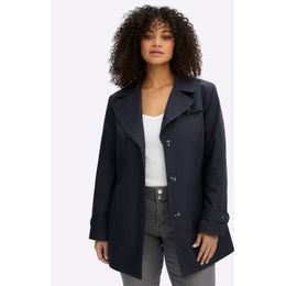 sheego Damen Outdoorjacke, schwarz, Gr. 48, unifarben, 64% Baumwolle, 36% Polyester, Jacken