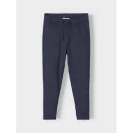 name it M&auml;dchen Schlupfhose "NKFIDA PANT NOOS", blau, Gr. 110, unifarben, Milano Rib, Obermaterial: 63% Viskose, 32% Nylon, 5% Elasthan, Hosen