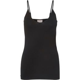 V&eacute;ro Moda VERO MODA Damen Spaghettitop "VMMAXI", schwarz, Gr. L, unifarben, Single Jersey, Obermaterial: 95% Baumwolle, 5% Elasthan, Tops, mit Stretch