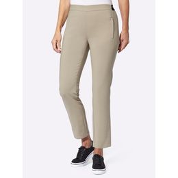 Casual Looks Damen Schlupfhose, braun, Gr. 44, unifarben, 59% Baumwolle, 37% Polyester, 4% Elasthan, Hosen