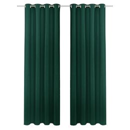 Vorhang OTTO HOME, B:130cm H:145cm, gr&uuml;n, Polyester, Polyester, Wohnzimmer, Gardinen, "SOLA", blickdicht, &Ouml;sen-Aufh&auml;ngung, w&auml;rmeabweisend,, 1er oder