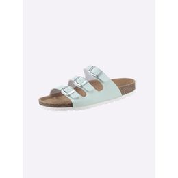Bio Time Damen Pantolette, Gr. 36, blau, Synthetik, Schuhe