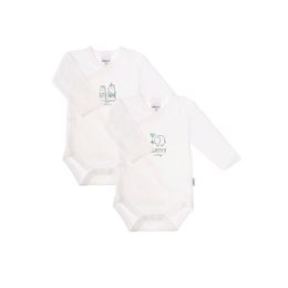 Liliput M&auml;dchen Body "Happy Elefant und B&auml;ren", Gr. 62, wei&szlig;, 100% Baumwolle, bedruckt, Bodys, mit praktischer Druckknopfleiste