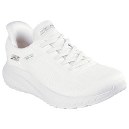 Skechers Damen Slip-On Sneaker "BOBS SQUAD CHAOS-CURRENT MUSE", Gr. 40, wei&szlig;, Textil, Schuhe, Slipper, Freizeitschuh in veganer Verarbeitung