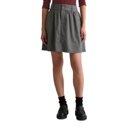 Marc O'Polo Damen Webrock "aus Viskose-Mit mit recyceltem Polyester"medium grau, Gr. S, MARC O'POLO DENIM, gestreift, Obermaterial: 65% Polyester, 32% Viskose,
