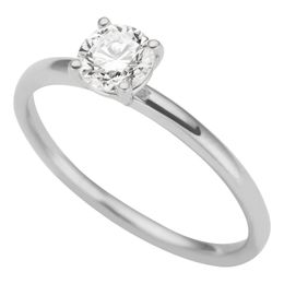Firetti Damen Goldring "Schmuck Geschenk Gold 333 Vorsteckring Verlobung Solit&auml;r Lab Grown", 19, 0,5 VS = sehr kleine Einschl&uuml;sse, Diamanten Wei&szlig;gold